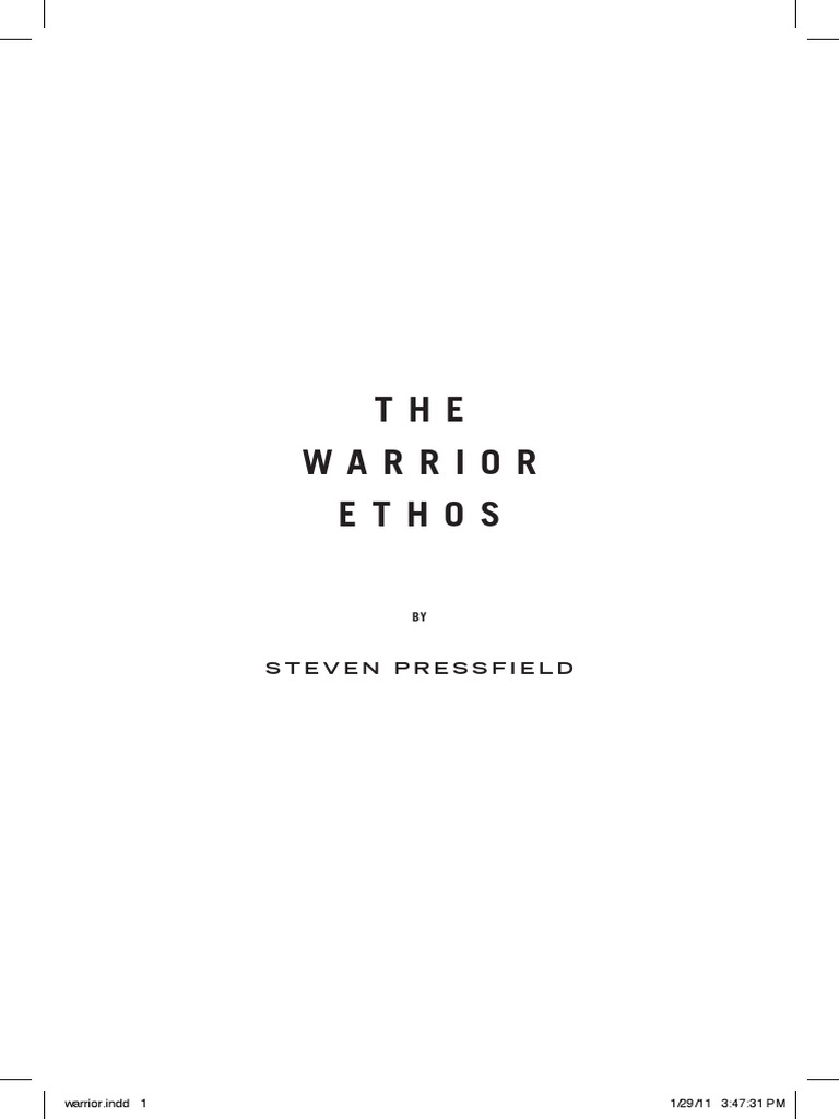 The Warrior Ethos Pressfield | PDF | Sparta