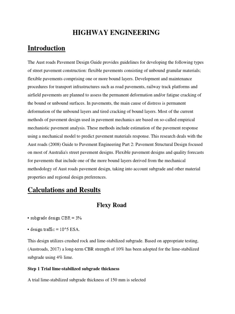 Pavement Design Example by Austroads Method | PDF | Road Surface | Road