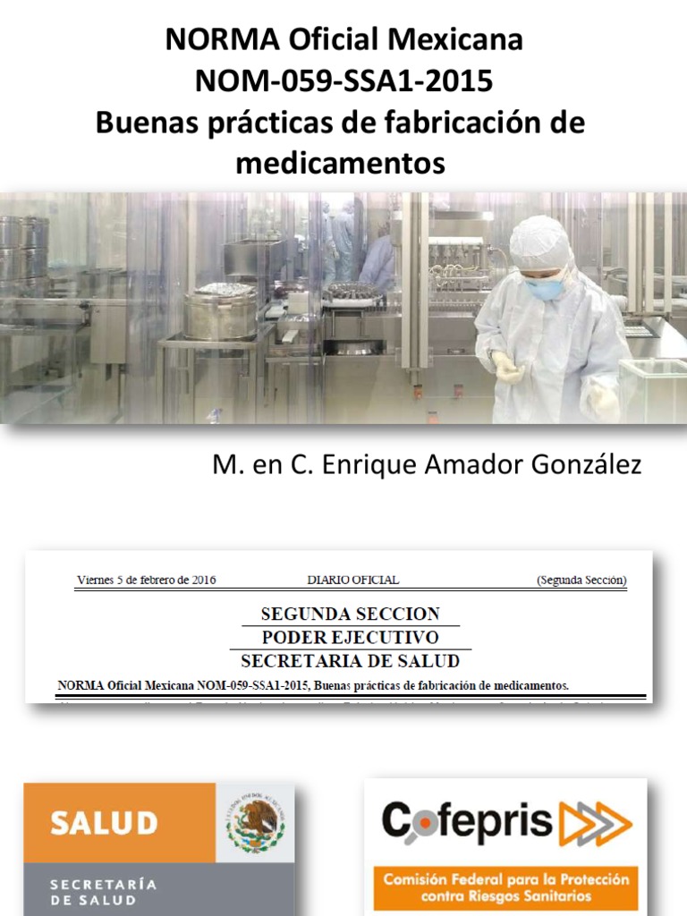 Nom 059 SSA | PDF | Medicamentos con receta | Calidad (comercial)