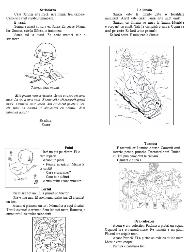 Texte Lectură Clasa I PDF | PDF
