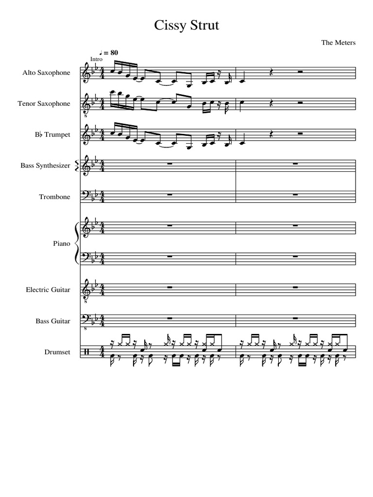 Cissy Strut | PDF | Sound Production | Musical Compositions