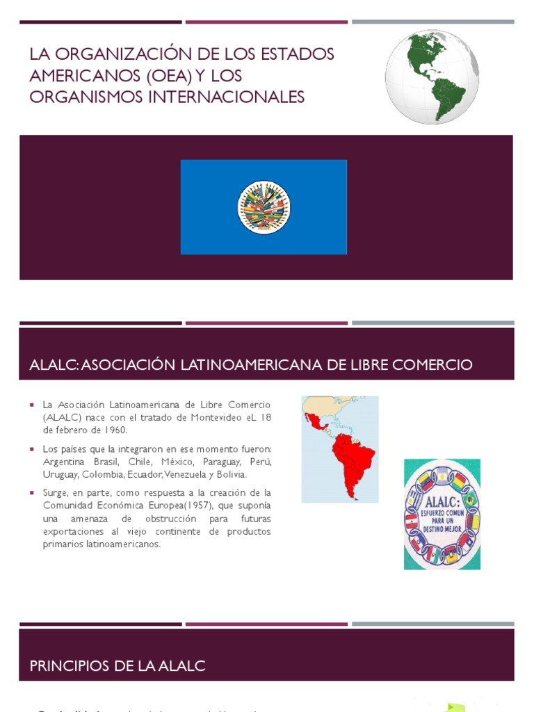 Presentación OEA - ALALC - ALADI | PDF | America latina | Américas