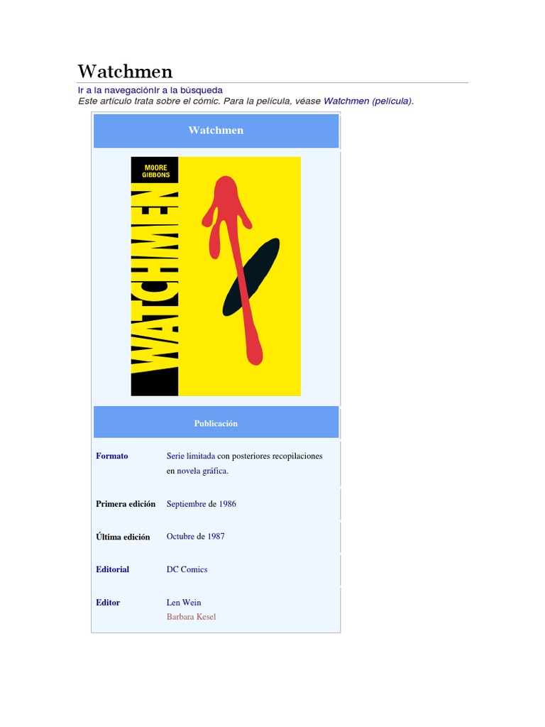Watchmen | PDF | Cómics | Dibujos animados