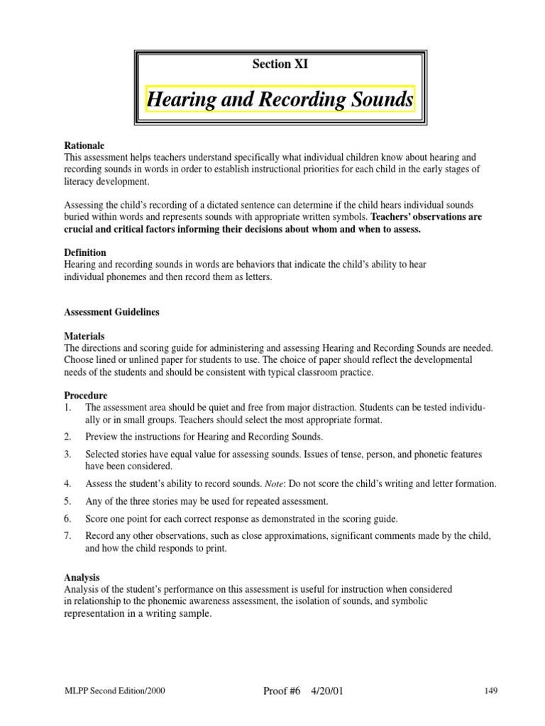 Hearingrecording Sounds A | PDF | Literacy | Applied Psychology