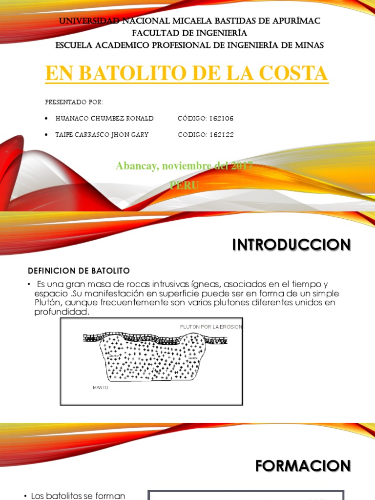 Batolito de La Costa | PDF | Andes | Granito