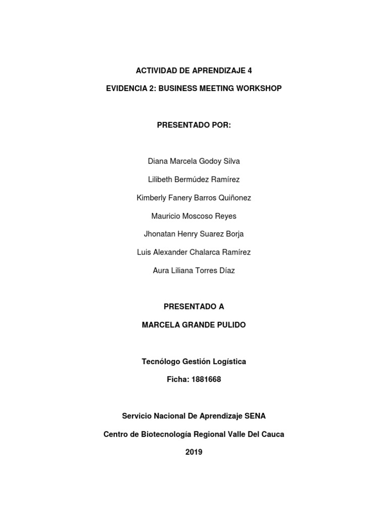 Business Meeting Workshop Guide | PDF