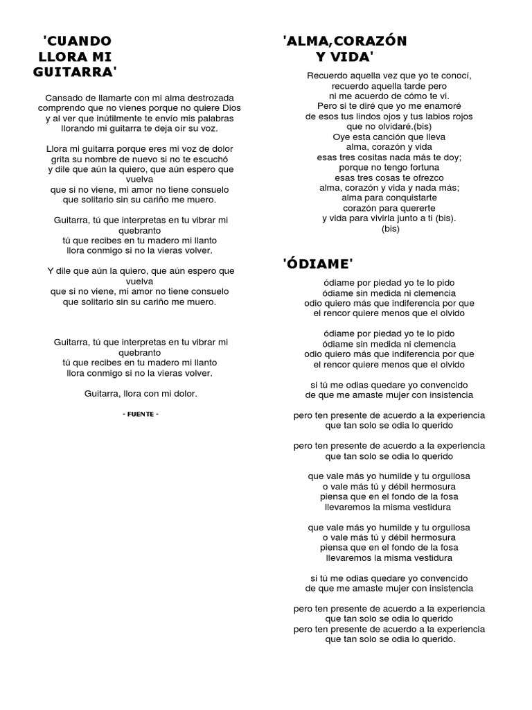 Cuando Llora Mi Guitarra | PDF | Amor