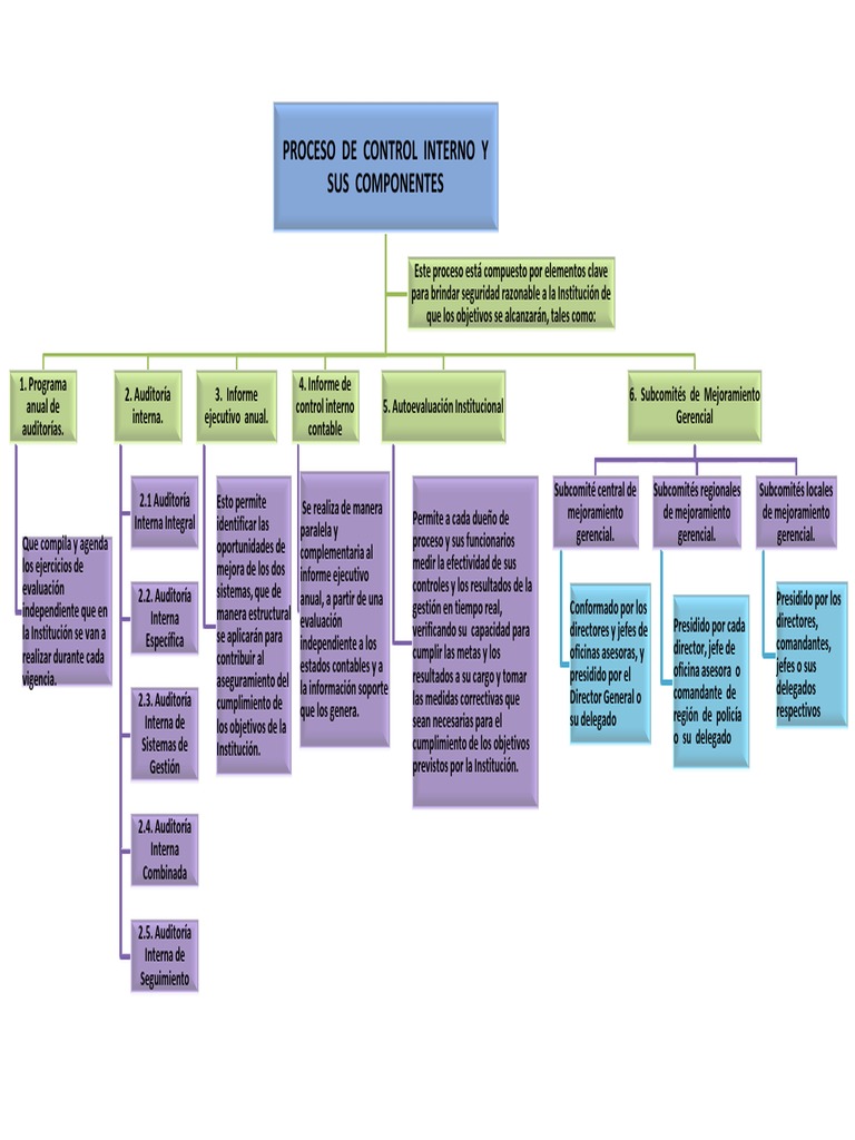 Mapa Conceptual Proceso de Control Interno y Sus Componentes | PDF ...