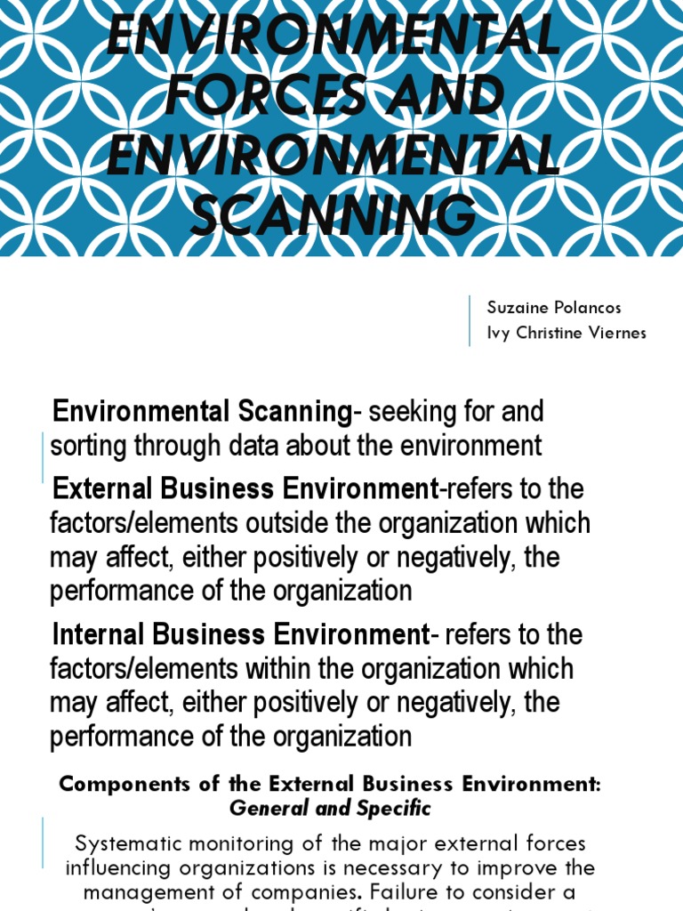 Environmental Forces and Environmental Scanning | PDF | Business ...