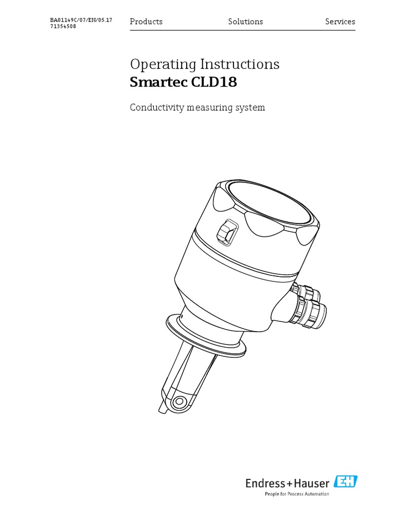 Operating Instructions Smartec CLD18: Conductivity Measuring System ...