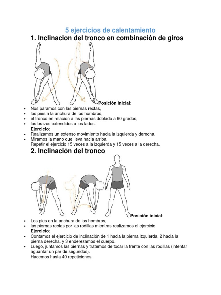 5 Ejercicios de Calentamiento | PDF