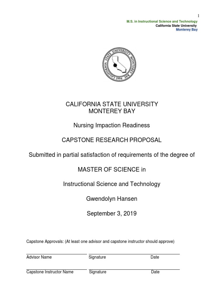 Apa Style - Hansen Capstone Proposal Rubric Version | PDF | University ...