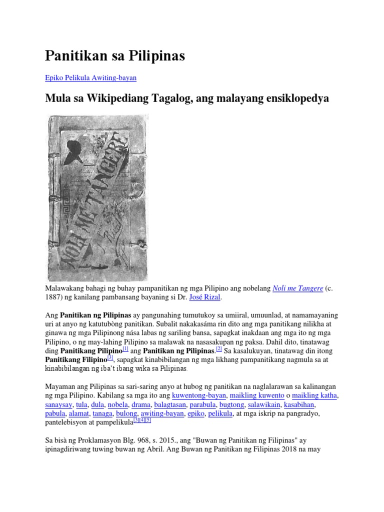 Panitikan Sa Pilipinas | PDF