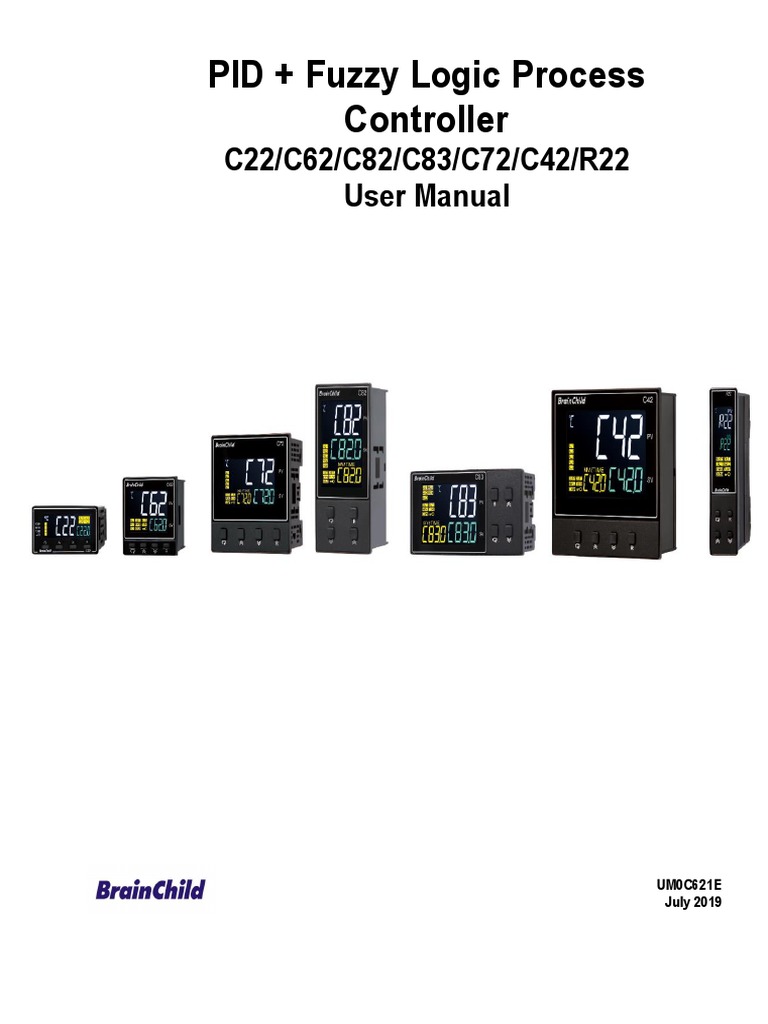 PID + Fuzzy Logic Process Controller: C22/C62/C82/C83/C72/C42/R22 User Manual | PDF | Relay | Safety