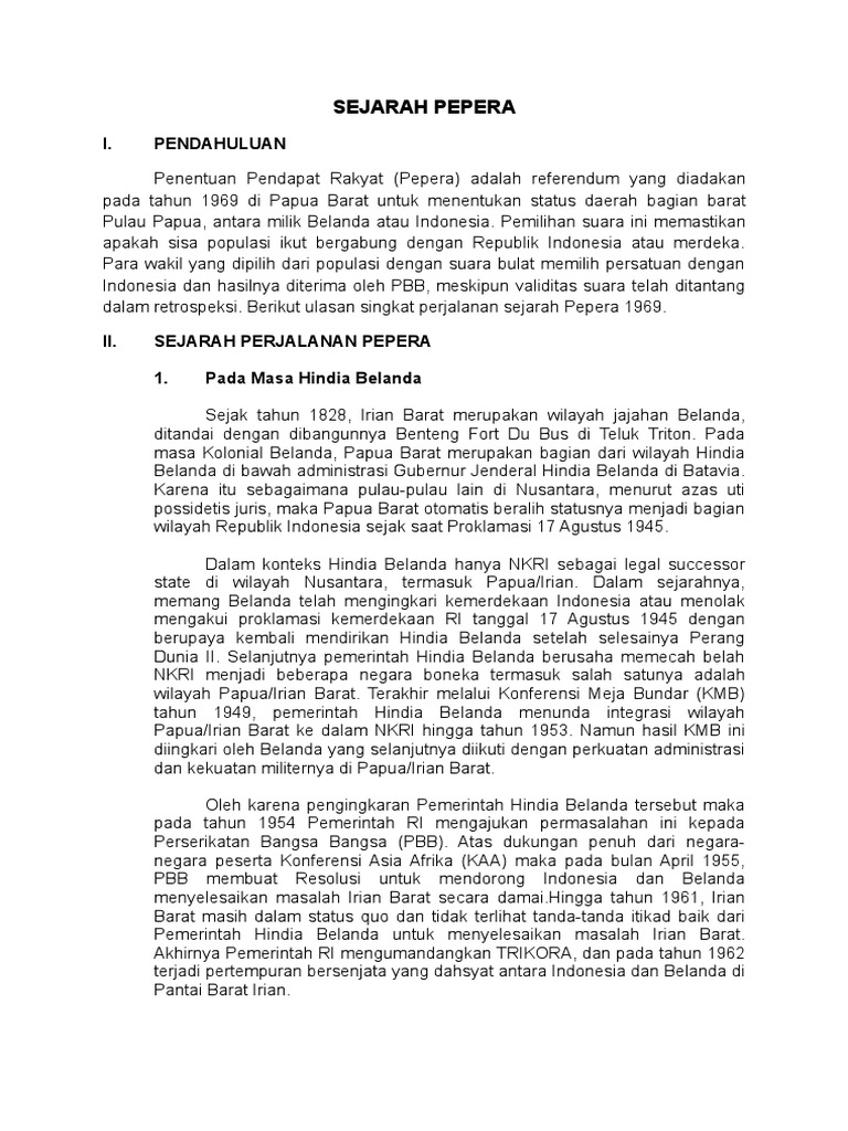 Sejarah Pepera | PDF