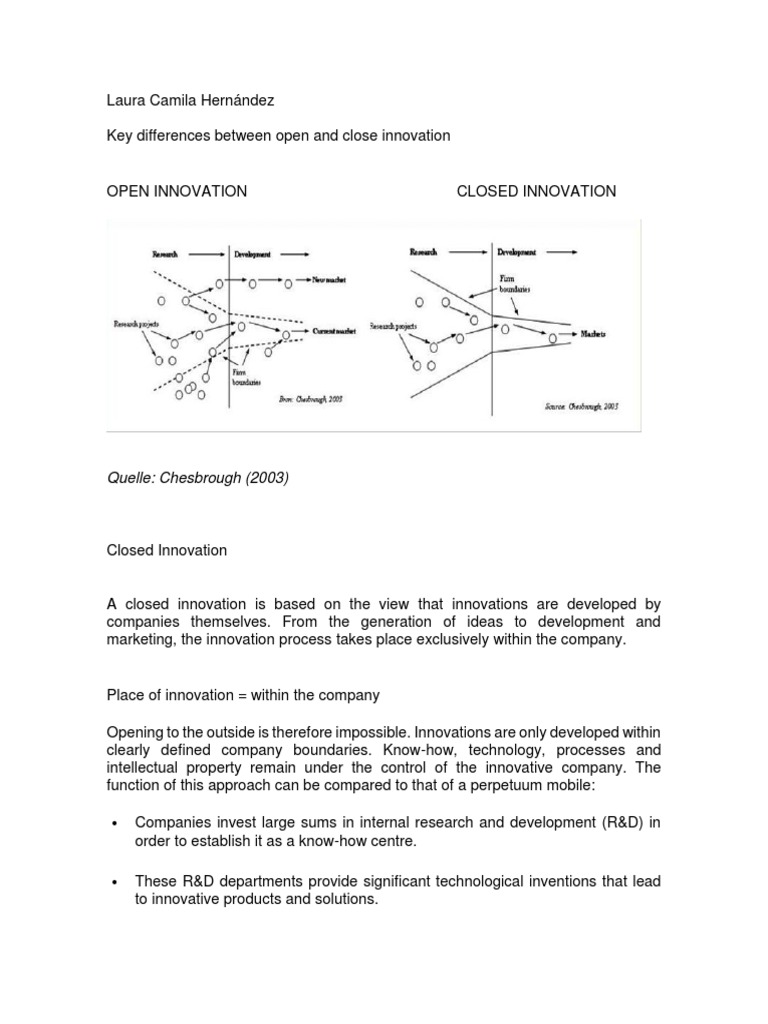 Key Differences Between Open and Close Innovation | PDF | Innovation ...