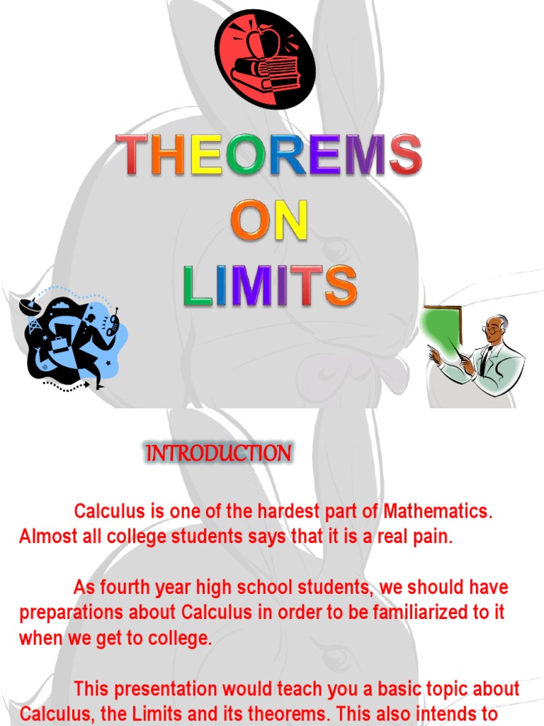 Theorems On Limits PDF | PDF | Calculus | Teaching Mathematics