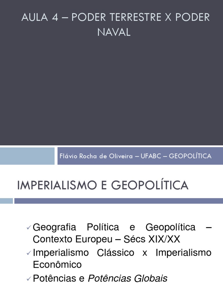 Geopolítica: Poder Terrestre e Naval | PDF | Geopolítica | Turismo na ...
