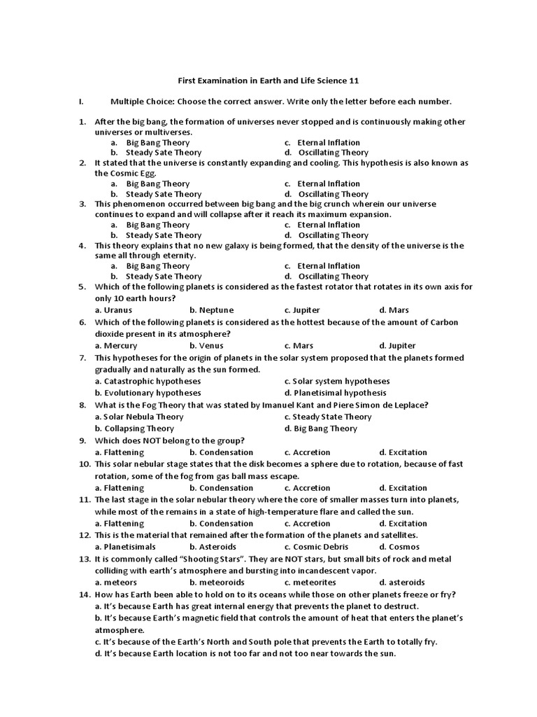 Earth and Life Science Midterm | PDF | Rock (Geology) | Erosion