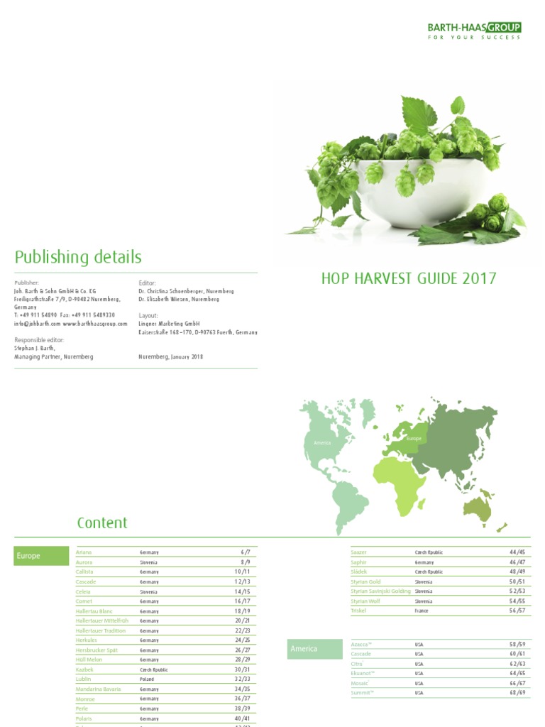 Publishing Details: Hop Harvest Guide 2017 | PDF | Hops | Berry