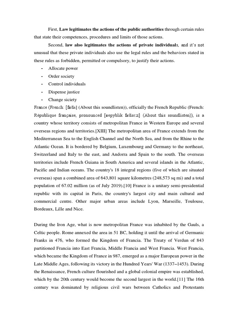 Understanding French Legal Authority | PDF | France | Europe Travel