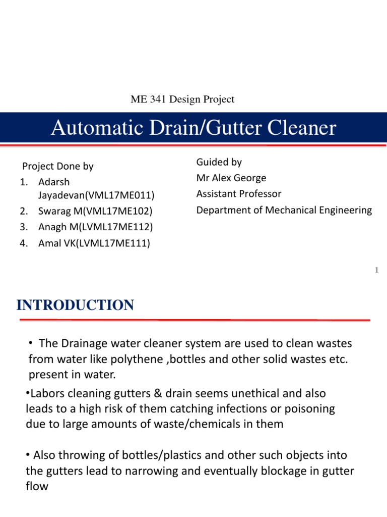 Automated Drain Cleaner Project Overview | PDF | Electric Motor | Screw