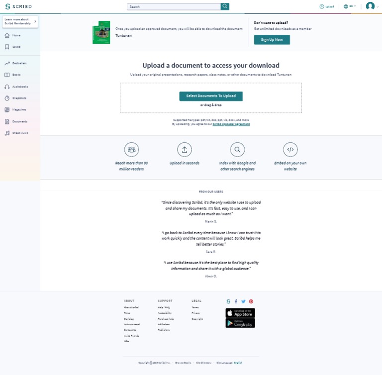 Upload A Document To Access Your Download: Tuntunan | PDF | Scribd | Information Technology