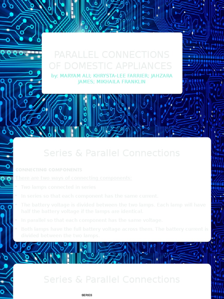 Parallel Connections of Domestic Appliances | PDF | Series And Parallel ...
