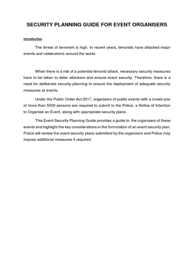 POA Security Planning Guide | PDF | Security | Physical Security