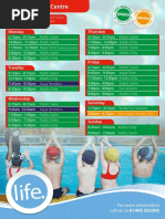 Abbey Stadium Swimming Timetable | PDF