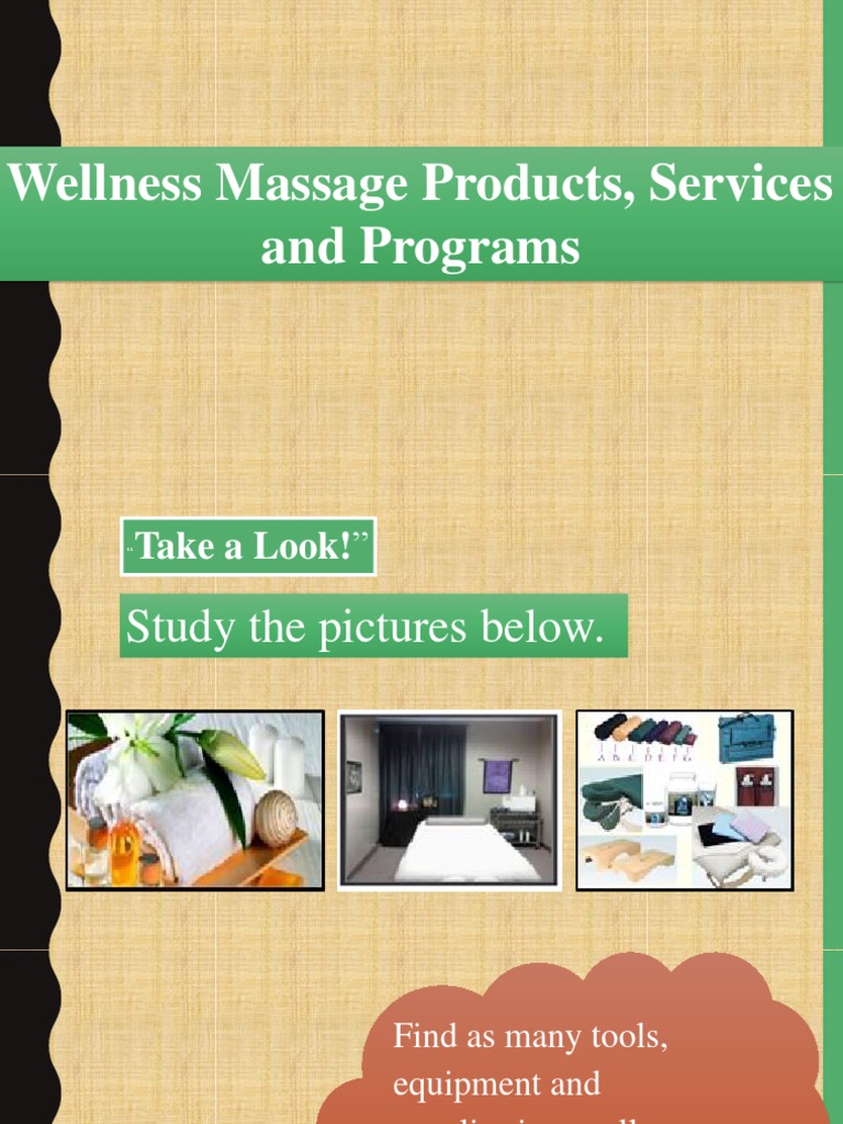 Wellness Massage Products and Services Guide | PDF | Massage | Therapy