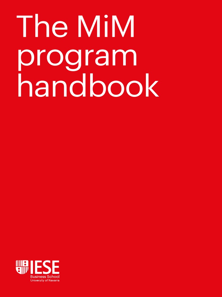 IESE B-School 2019-03-30 MiM Program Handbook Con ACADEMIC-RULES-REDV3 ...