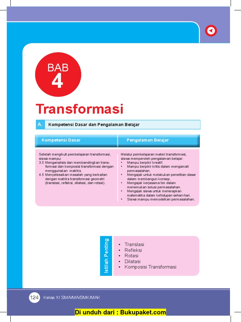 Bab 4 Transformasi | PDF | Metode & Bahan Ajar