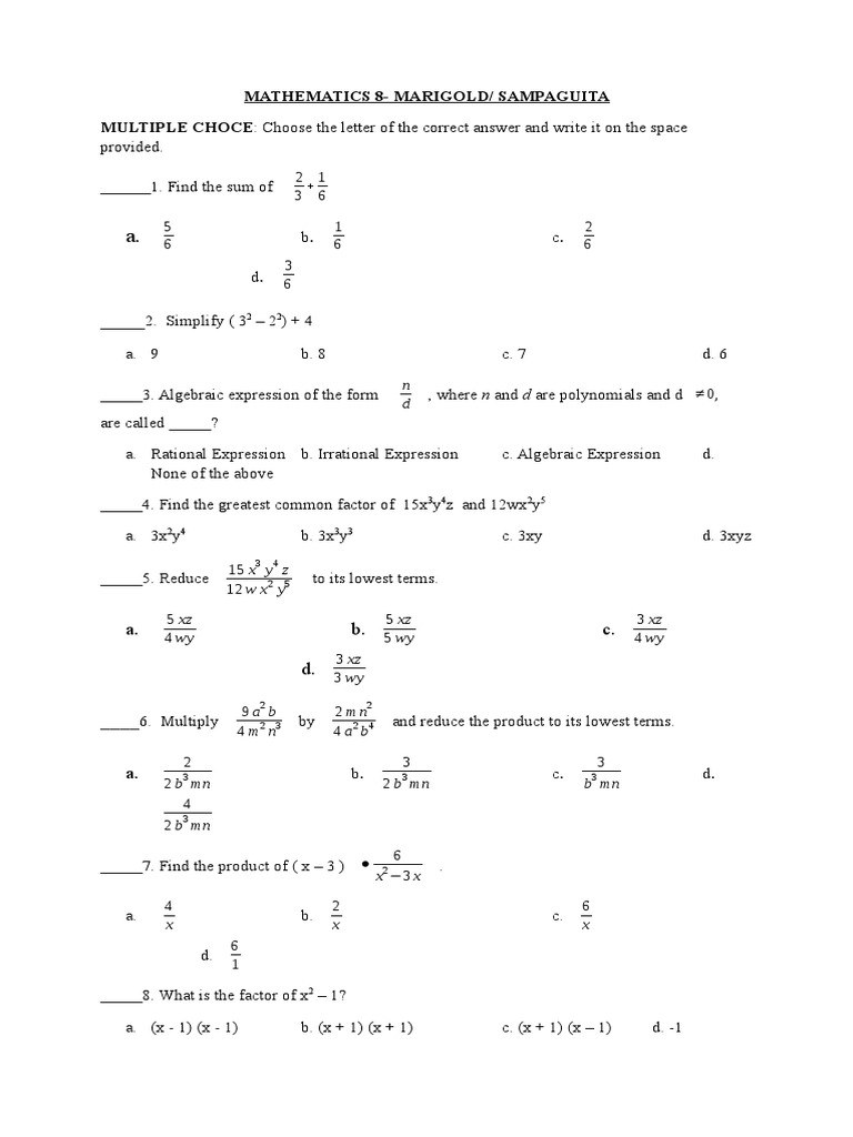 Math 8 | PDF | Numerical Analysis | Elementary Mathematics
