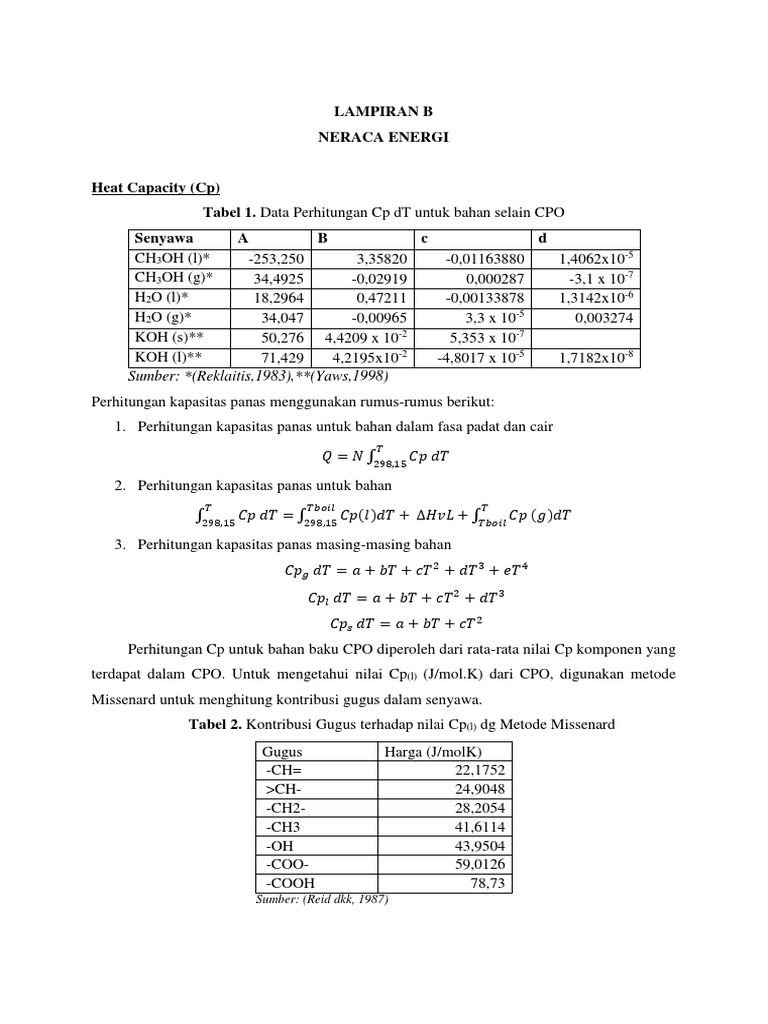 Perhitungan Neraca Energi | PDF | Metode & Bahan Ajar