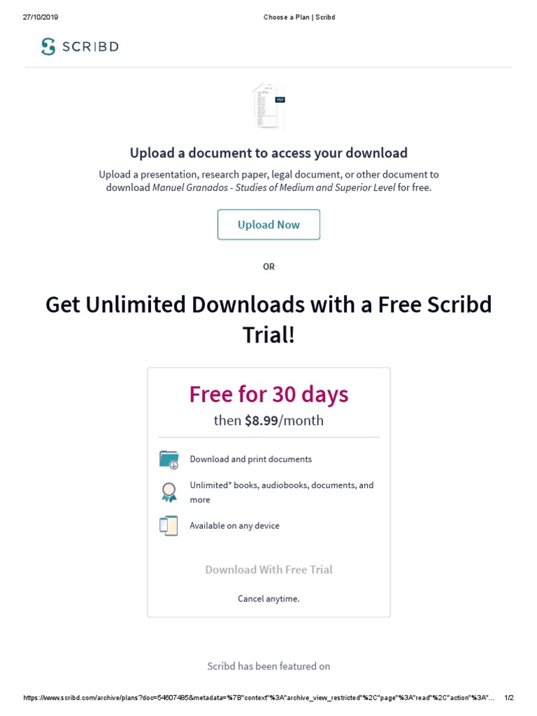 Get Unlimited Downloads With A Free Scribd Trial! | PDF