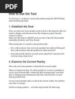 TGROW Model Coaching Questions | PDF
