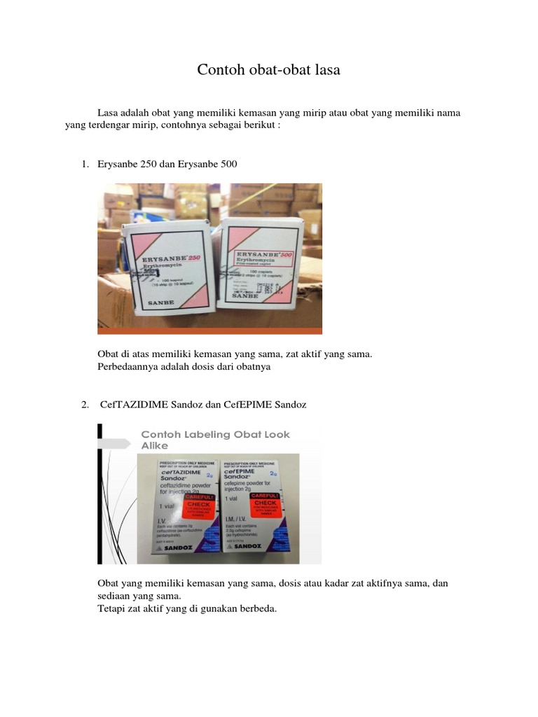 Contoh Obat Lasa | PDF