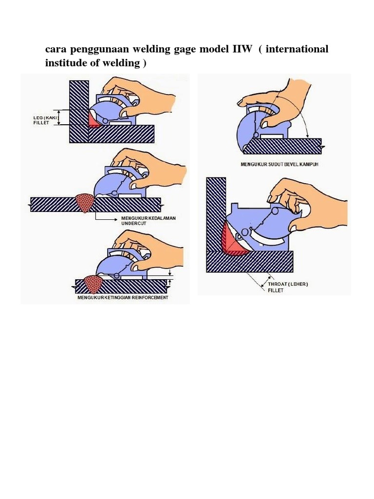 Cara Penggunaan Welding Gage Model IIW | PDF