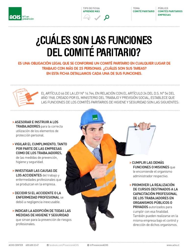 ¿Cuáles Son Las Funciones Del Comité Paritario | PDF | Gobierno | Bienestar