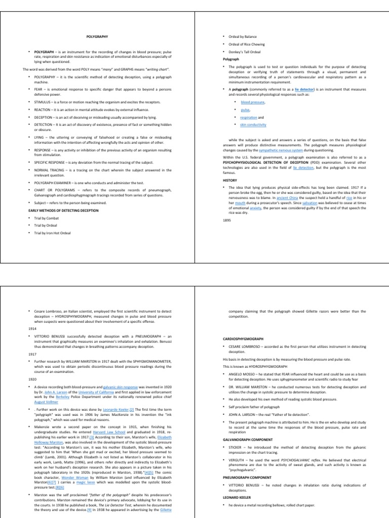 Polygraphy PDF | PDF | Lie | Polygraph