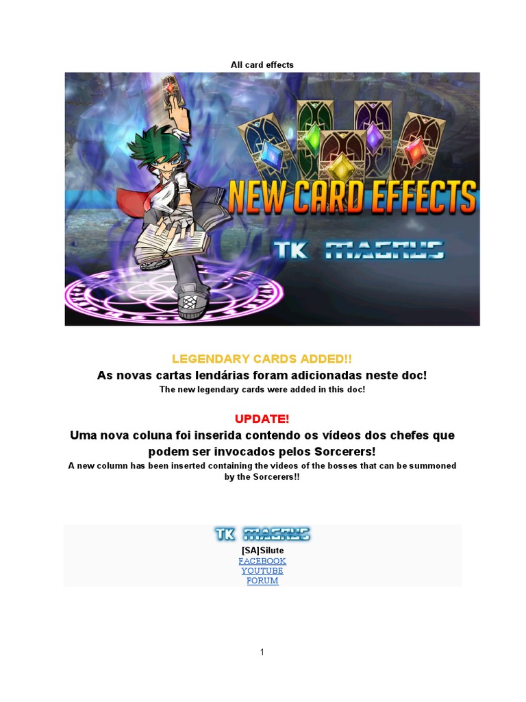 TOS Card Effect and Drop | PDF | Leisure | Nature