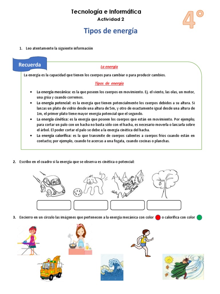 Tipos de energía: una actividad interactiva sobre energía mecánica ...