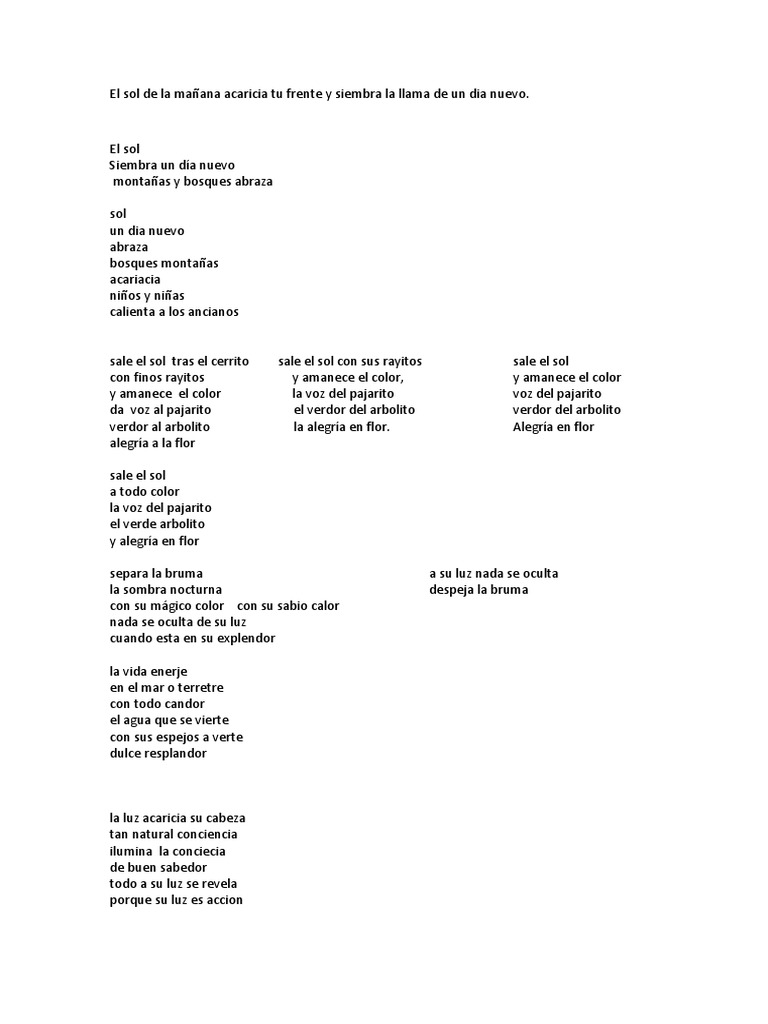 Poema al Sol y la Naturaleza | PDF | Arte | Religión y espiritualidad