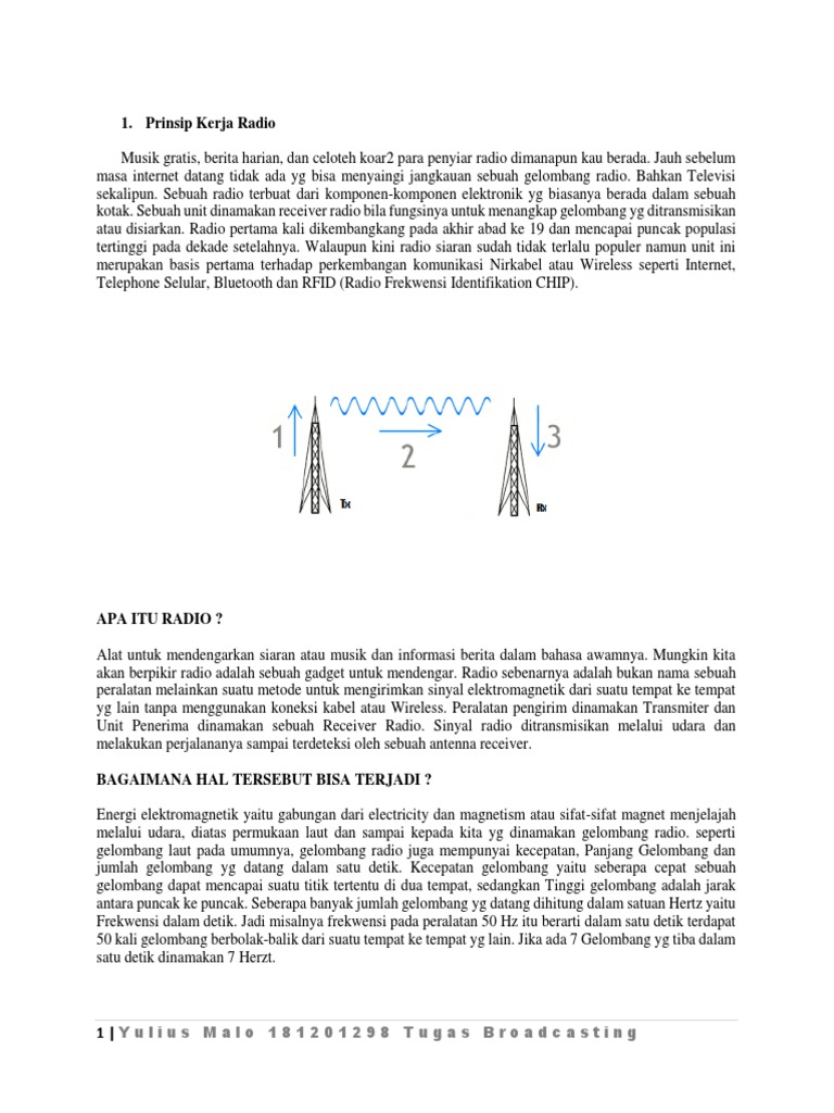Prinsip Kerja Radio Tugas Broadcasting Pdf