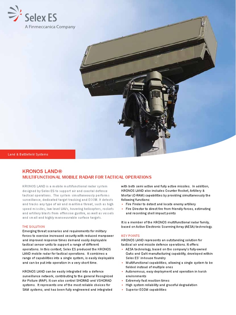 Body Mm07663 Kronos Land Radar LQ | PDF | Radar | Artillery