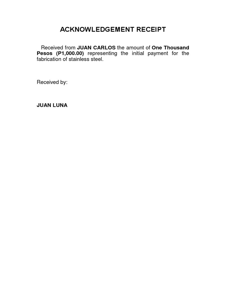 Acknowledgement Form | PDF