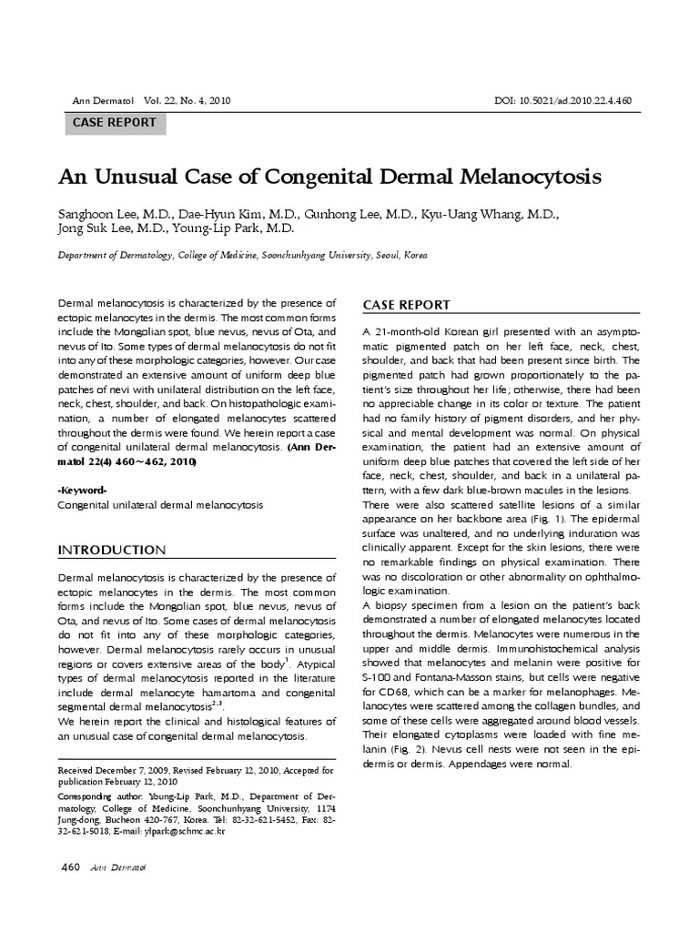 Bercak Mongol | PDF | Skin | Integumentary System