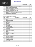 Substation Inspection Checklist | PDF | Power Engineering | Components