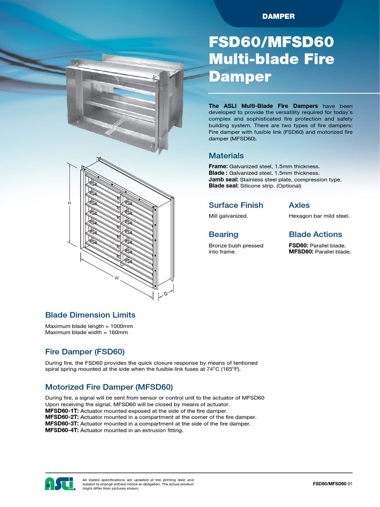 01 FSD60 MFSD60 | PDF | Duct (Flow) | Fuse (Electrical)